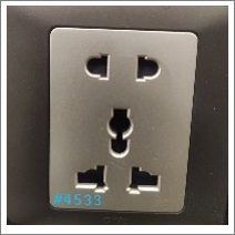 1GANG 2&3PIN SOCKET - GOLD+ASH - 10A 250 V - Amin Buildware